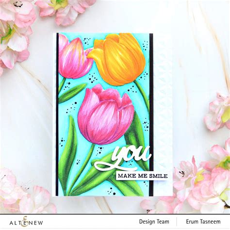 Tulip 3d Embossing Folder Embossing Folder Artist Markers Paper