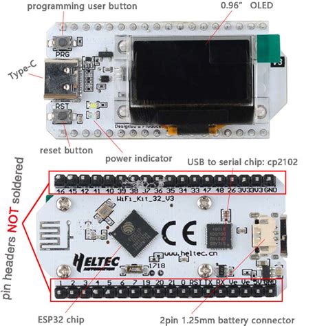 2pcs Esp32 S3 Oled Development Board Wifi Kit 32 V3 Type C For Arduino