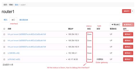 Openstack All The Routers Interfaces Status Is Down Stack Overflow