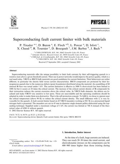 pdf superconducting fault current limiter with bulk materials