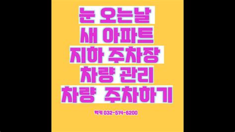 눈오는날 지하주차장 차량주차 조심하세요 Youtube