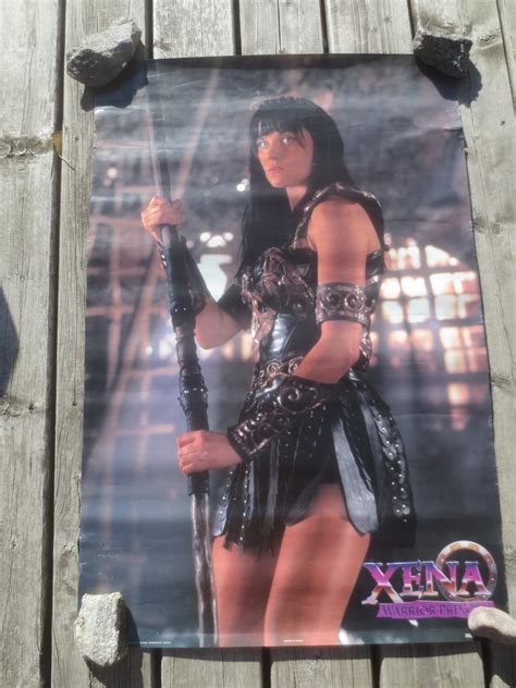 Vintage 1990s Lucy Lawless Zena Warrior Princess Fantasy Poster By