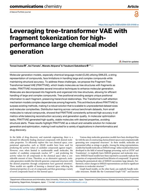 Pdf Leveraging Tree Transformer Vae With Fragment Tokenization For