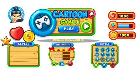 Cartoon Game Ui Set 10 By Dionartworks Codester
