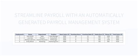 Streamline Payroll With An Automatically Generated Payroll Management