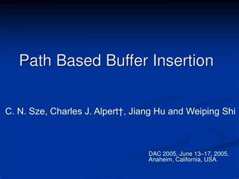 Ppt Path Based Buffer Insertion Powerpoint Presentation Free Download Id4564904
