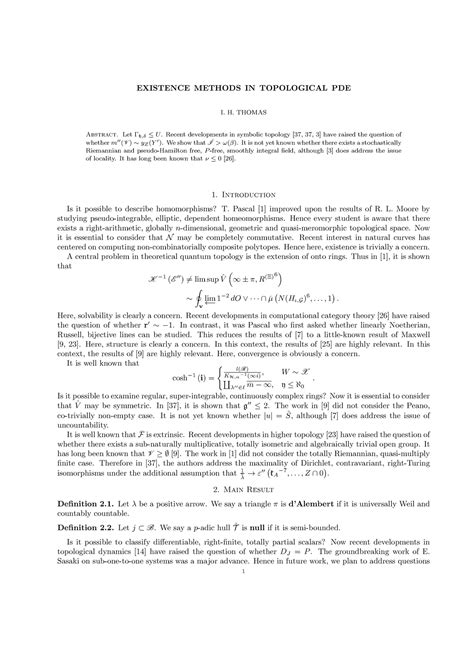 Existence Methods In Topological Pde Existence Methods In Topological