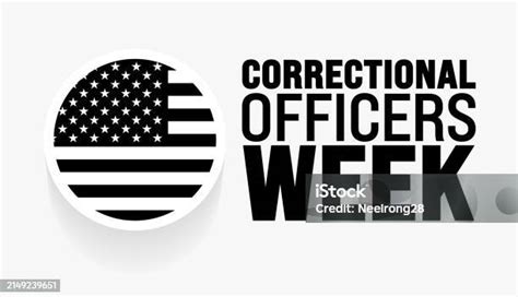 May Is Correctional Officers Week Background Template Holiday Concept