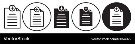 Add New Document Icon Set Collection For Web Vector Image