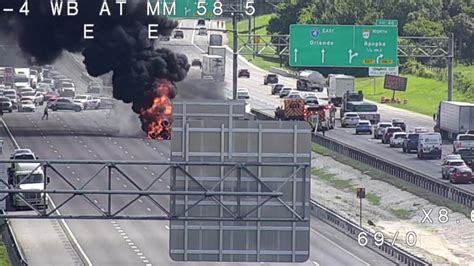 Massive I 4 Traffic Jam Caused By Fertilizer Spill Near Orlando Theme