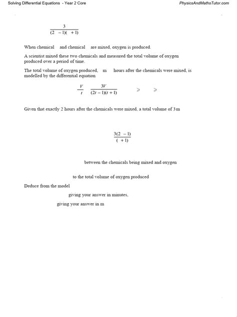 Solving Differential Equations Qp Pdf Equations Applied And