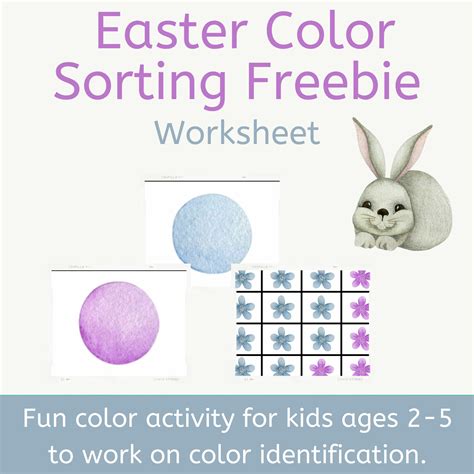 Easter Color Sorting Prek Worksheet No Prep Freebie Made By Teachers