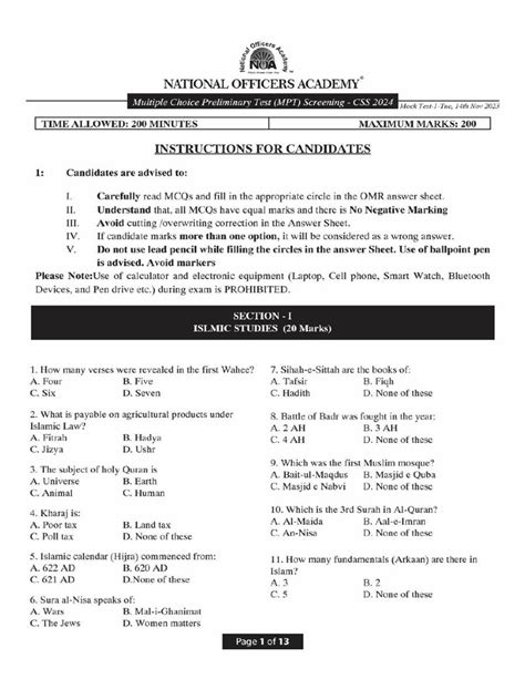 Css Mpt Mocks Noa Kips Csps Free Download Compress Pdf