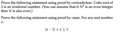 Solved Prove The Following Statement Using Proof By Chegg Com
