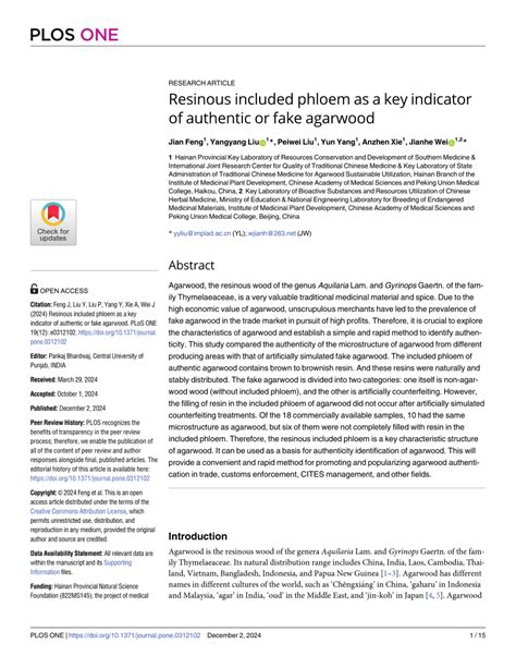 Pdf Resinous Included Phloem As A Key Indicator Of Authentic Or Fake