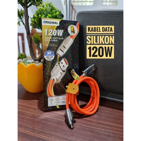 Jual KABEL DATA SILIKON 120W MICRO USB KABEL DATA 6A SILIKON TYPE C MATERIAL TEBAL KUAT ANTI