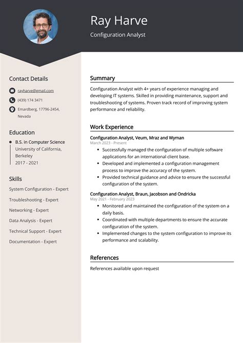 Configuration Analyst Resume Example For 2025