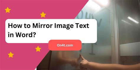 how to mirror image text in word