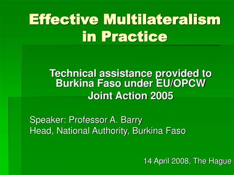 Ppt Effective Multilateralism In Practice Powerpoint Presentation