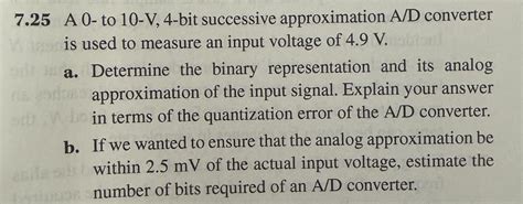 Solved A To V Bit Successive Approximation Chegg