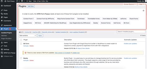 Installing A Required Form Plugin Wpbean Documentation