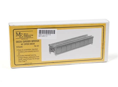 Micro Engineering N Scale 40ft Open Deck Girder Bridge Kit 75 151