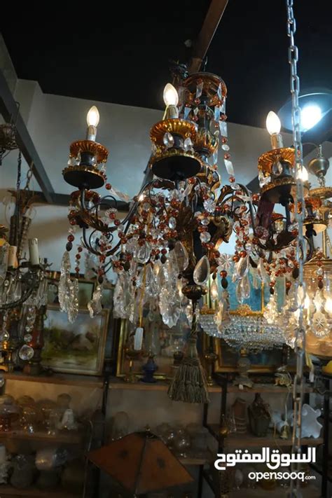 ثريا ايطالي 8 اضوية لمبات حجم كبير ريزن مع مينا اسود وارد امريكي جديد