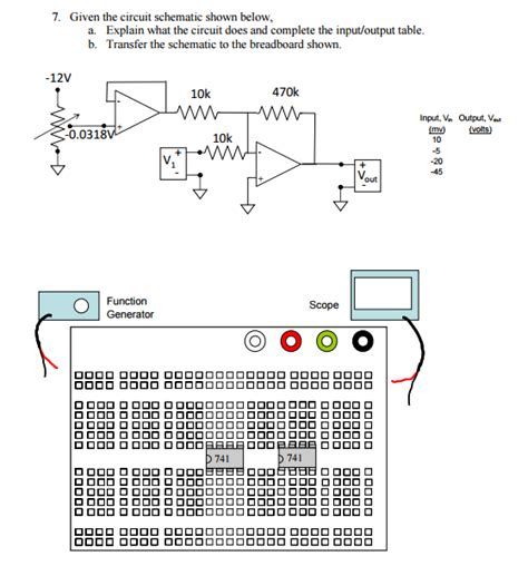 solved 7 given the circuit schematic shown below a explain