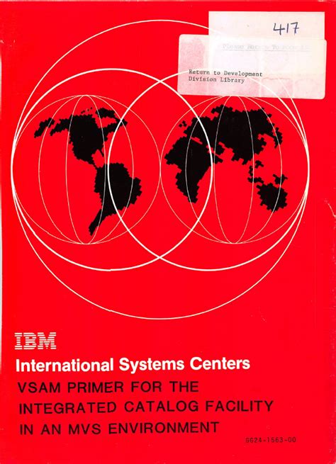 Ibm International Systems Centers Vsam Primer For The Intergrated Catalog Facility In An Mvs