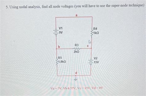 solved 5 using nodal analysis find all node voltages you