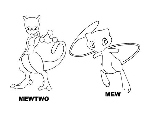 Pokemon Coloring Pages Legendary Mew