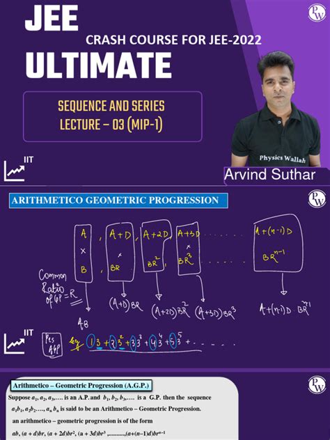 sequence and series 03 classnotes pdf summation mathematical