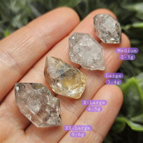 Black Herkimer Diamond Crystal Anthraxolite In Herkimer Crystal