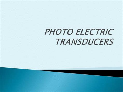 Photoelectric Transducer PPT