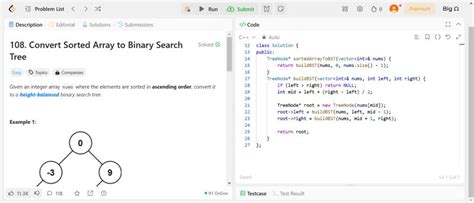 100daysofcode Leetcode Binarysearchtree Recursion Algorithm Sri Hasini Parsa