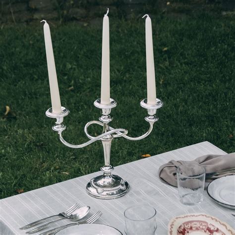 Three Armed Silver Candelabra Tafelgeluk