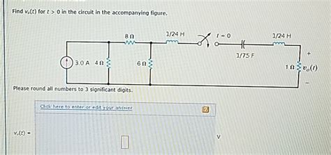 solved find vo t for t 0 in the circuit in the accompanying