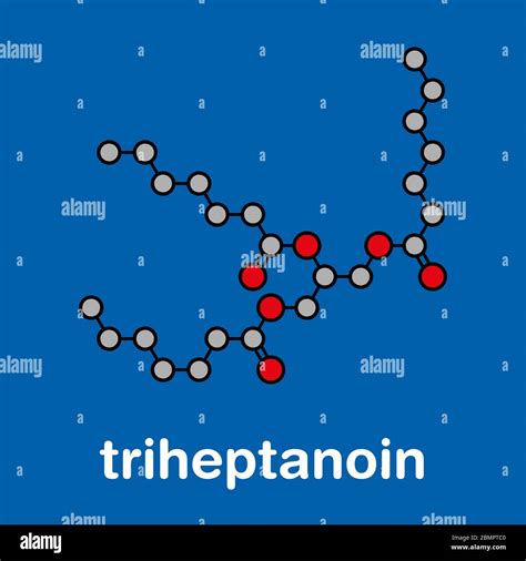 Triheptanoin Drug Molecule Stylized Skeletal Formula Chemical