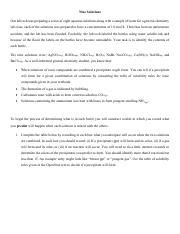 Chemistry Lab Identifying Unknown Solutions Course Hero