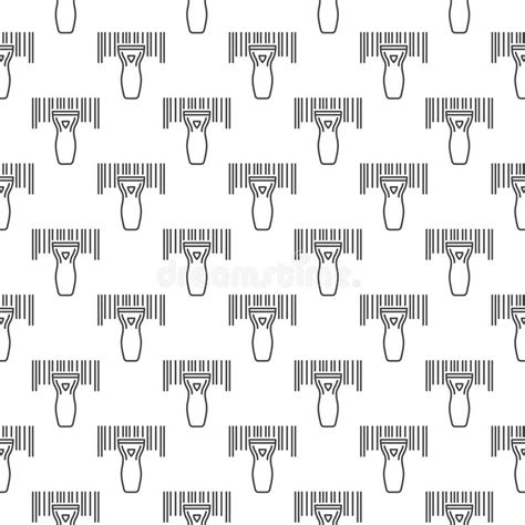 Barcode Scanner Vector Bar Code Scanning Concept Linear Seamless Pattern Stock Illustration