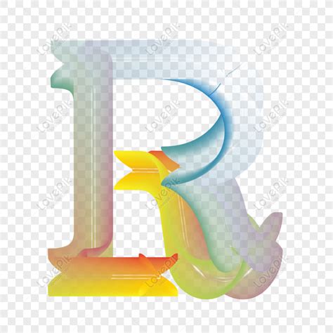 크리 에이 티브 그라데이션 영어 알파벳 디자인 R Png 일러스트 무료 다운로드 Lovepik