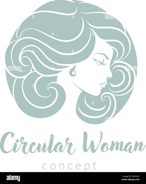 Woman Circle Face Hair Salon Hairdresser Design Stock Vector Image And Art Alamy
