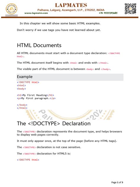 1 Basic Pdf Html Element Html