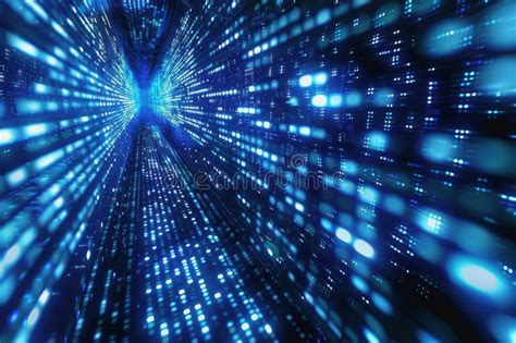 digital data stream background with binary code the flow information of