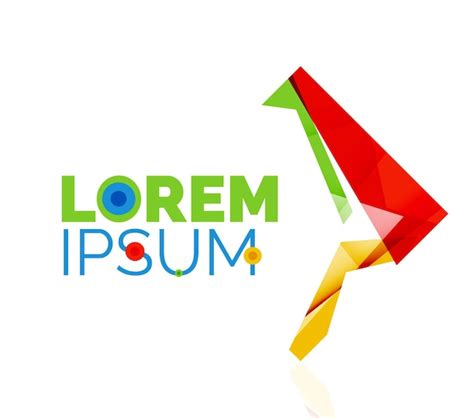 벡터 화살표 로고 프리미엄 벡터