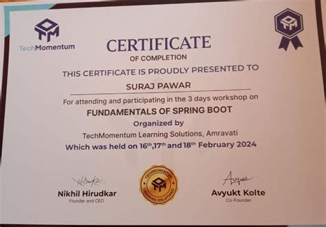 Springboot Java Techmomentum Certification Developerjourney