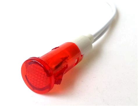 120v Round Red Neon Panel Indicator Light Lamp 10mm With Cable Hifi Diy