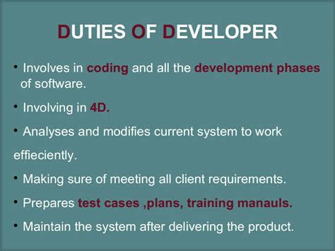 Software Developer Duties Youtube