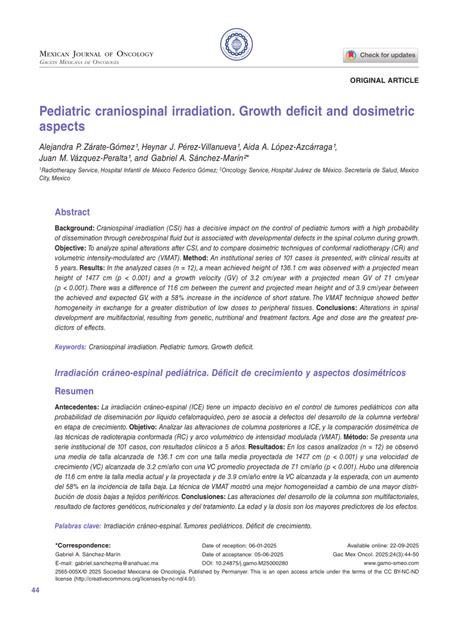 Pdf Pediatric Craniospinal Irradiation Growth Deficit And Dosimetric