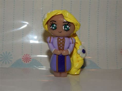 Disneys Tangled Rapunzel Chibi Handmade Polymer Clay Disney Tangled Chibi Tangled Rapunzel